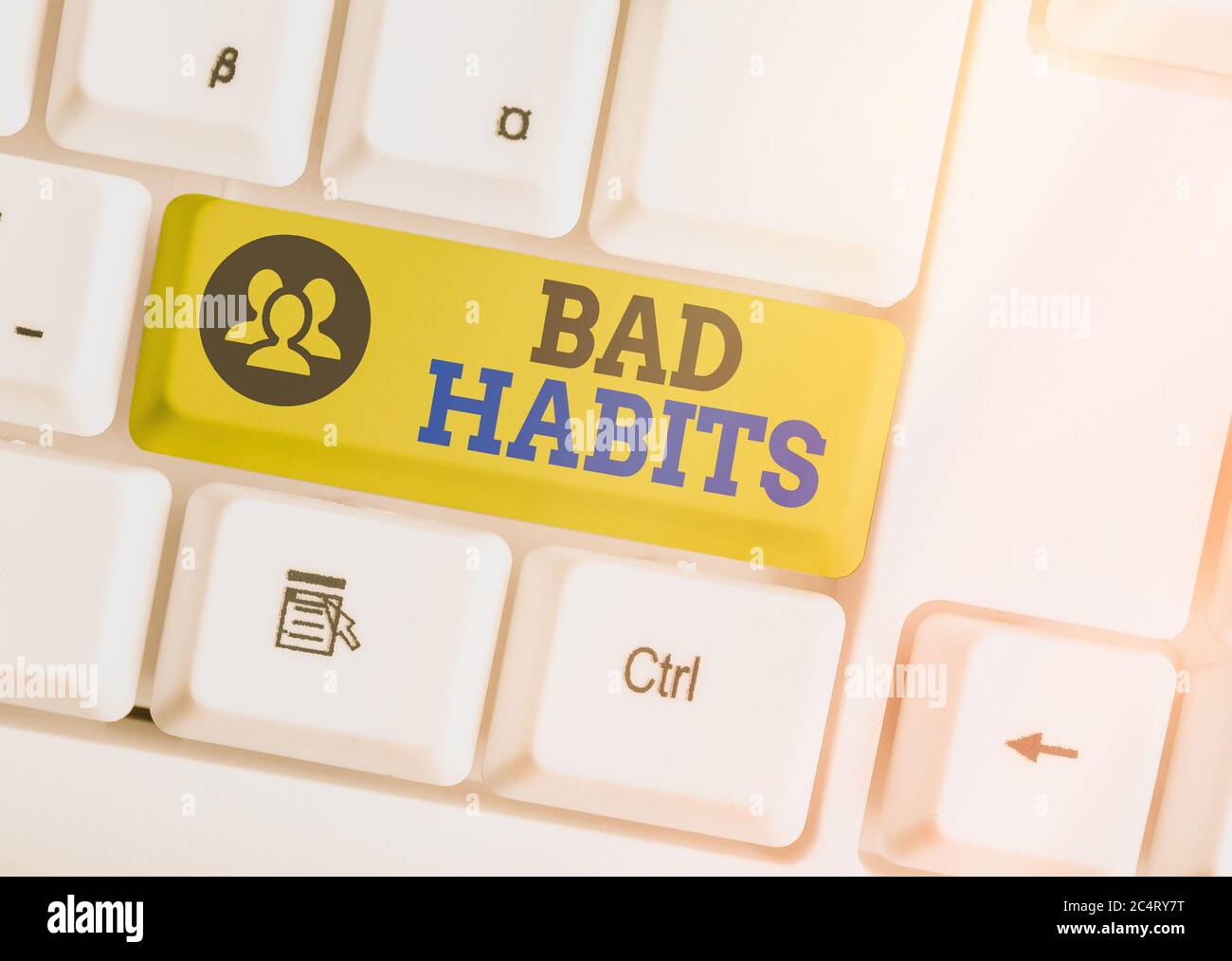 Text sign showing Bad Habits. Business photo showcasing the ...