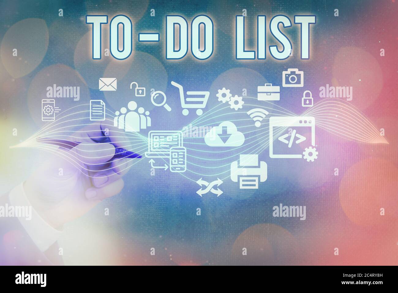 Text sign showing To do List. Business photo text a list of tasks to ...