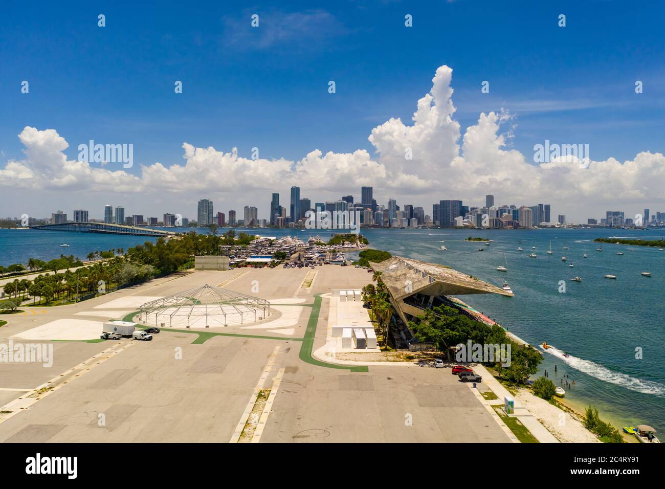 Aerial drone image Miami Key Biscayne Stock Photo - Alamy