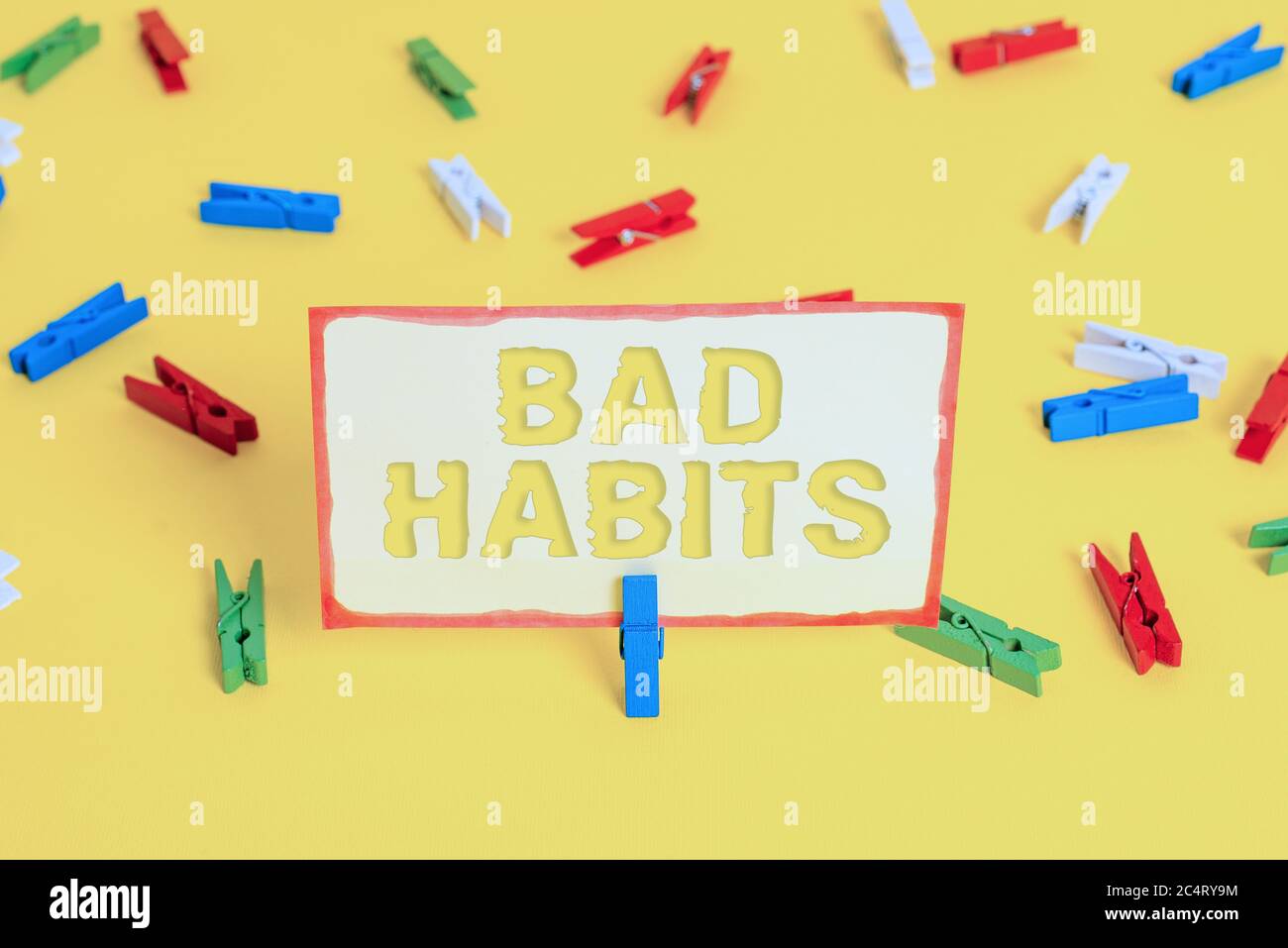 Conceptual hand writing showing Bad Habits. Concept meaning the ...