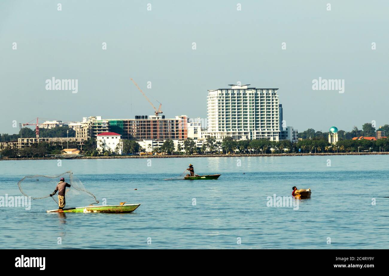Kota kinabalu city mosque at likas bay hi-res stock photography and ...