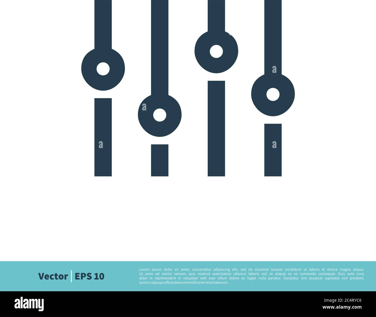 Equalizer Slider Bar Icon Vector Logo Template Illustration Design ...