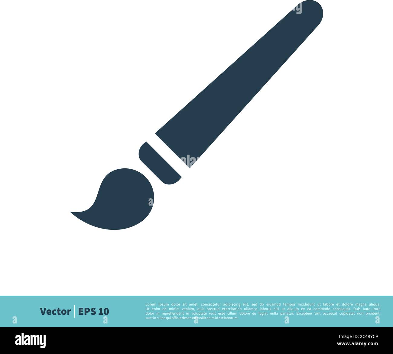 Paintbrush Icon Vector Logo Template Illustration Design. Vector EPS 10 ...