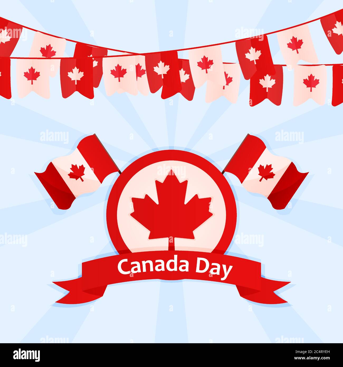 template banner square website greeting canada day Stock Vector Image ...