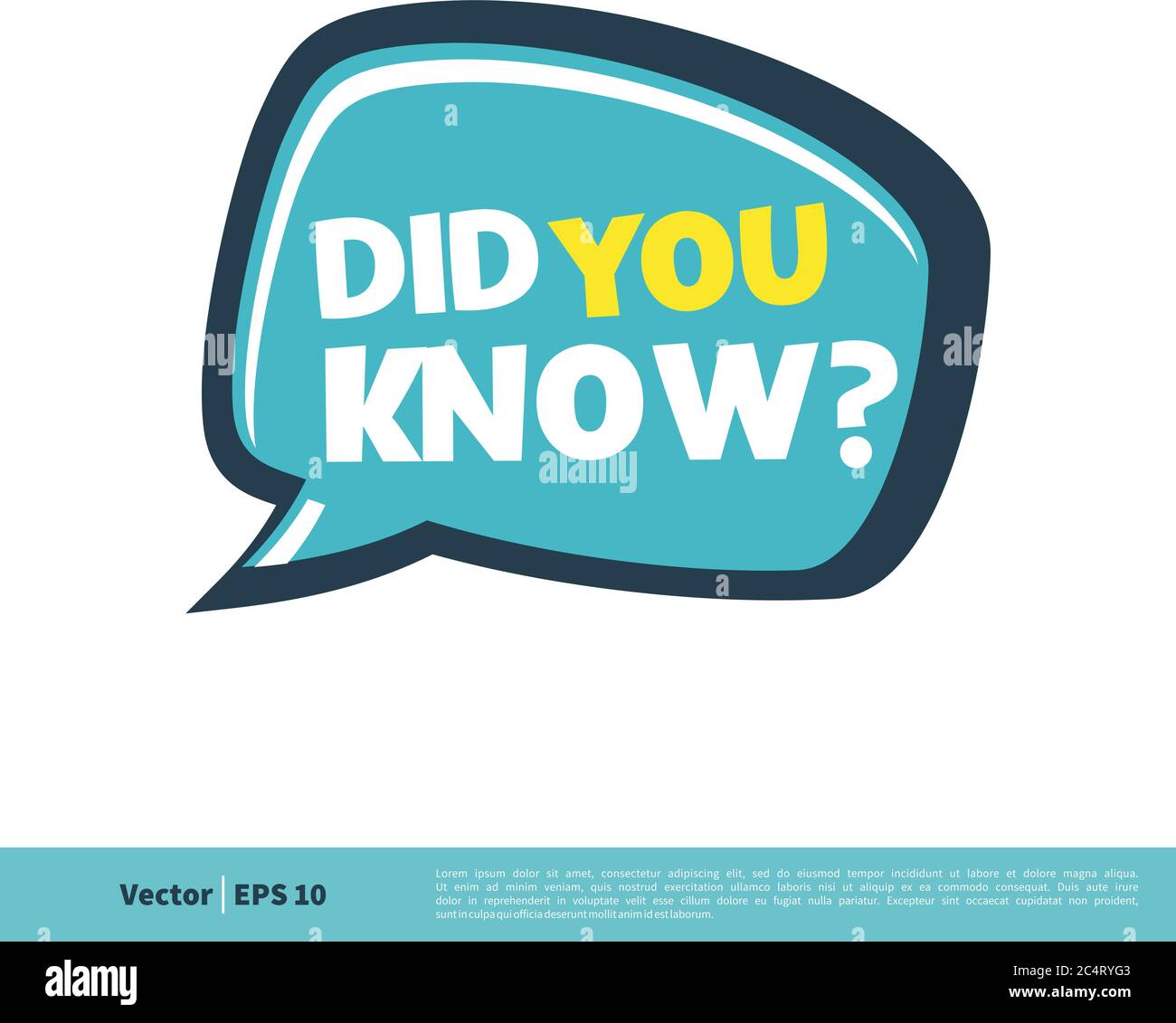 Did You Know? Letter Vector Template Illustration Design. Vector EPS 10 ...