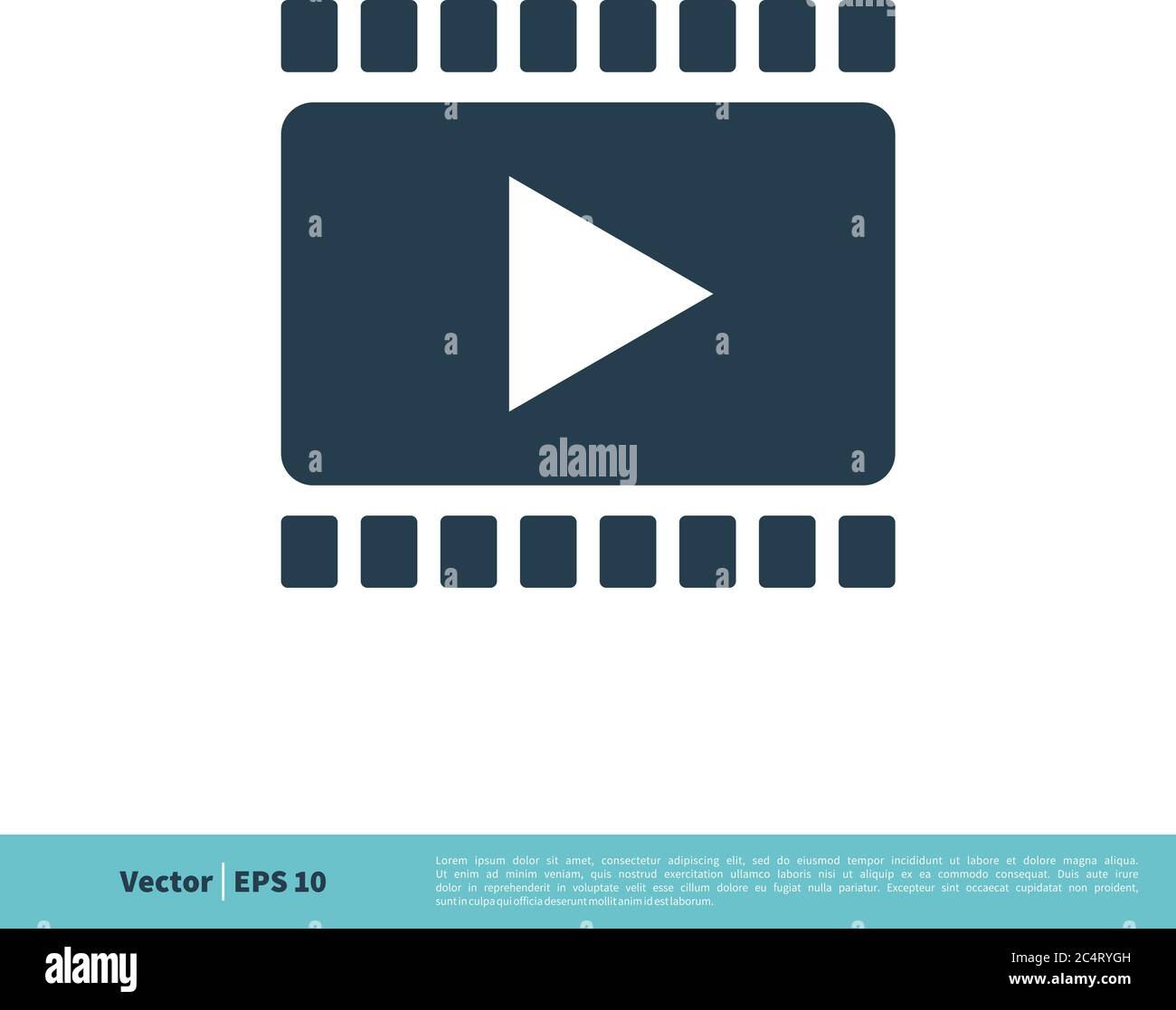 Cinema Player Icon Vector Logo Template Illustration Design. Vector EPS ...