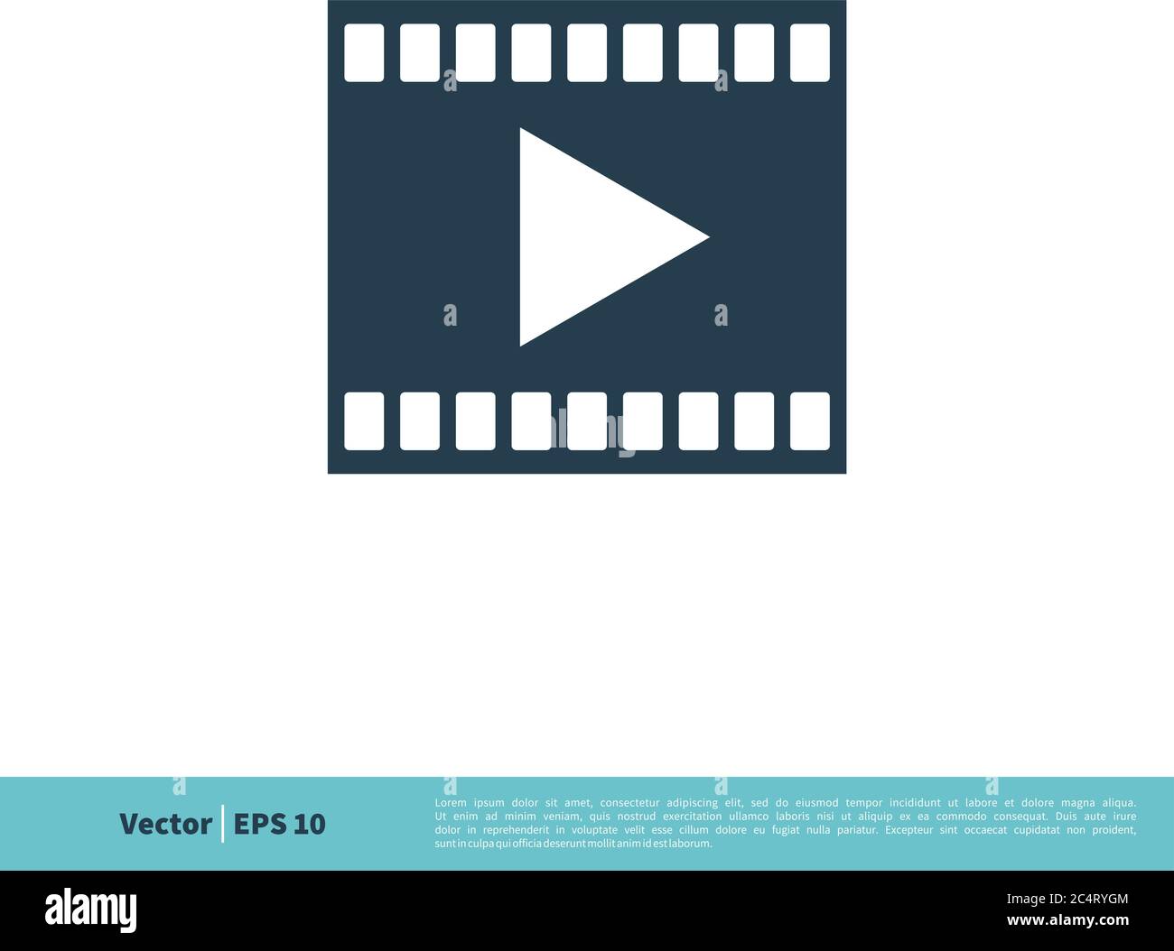 Cinema Player Icon Vector Logo Template Illustration Design. Vector EPS ...