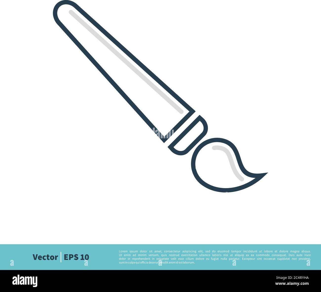 Paintbrush Icon Vector Logo Template Illustration Design. Vector EPS 10 ...