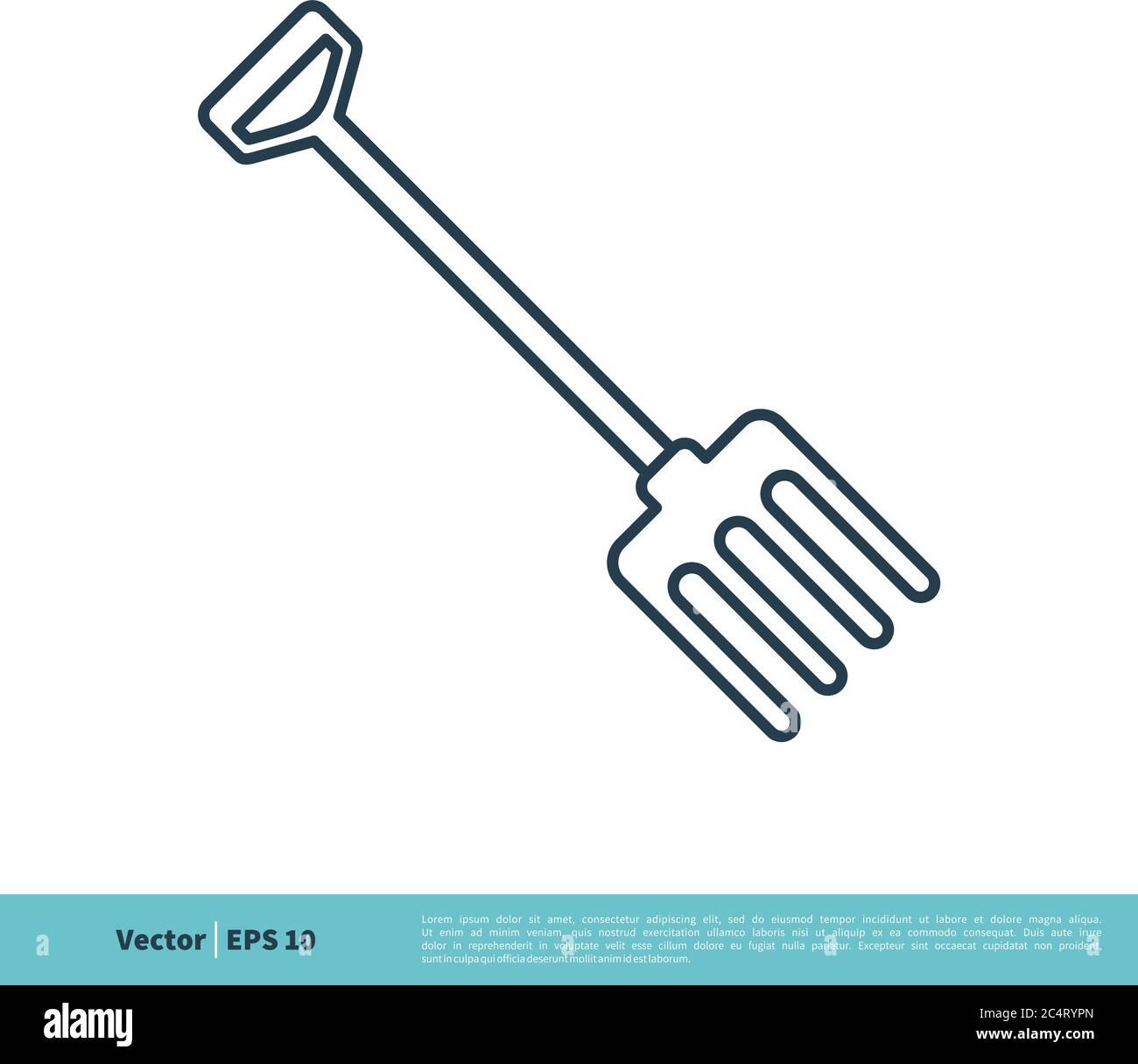 Rake Line Art Icon Vector Logo Template Illustration Design. Vector EPS ...