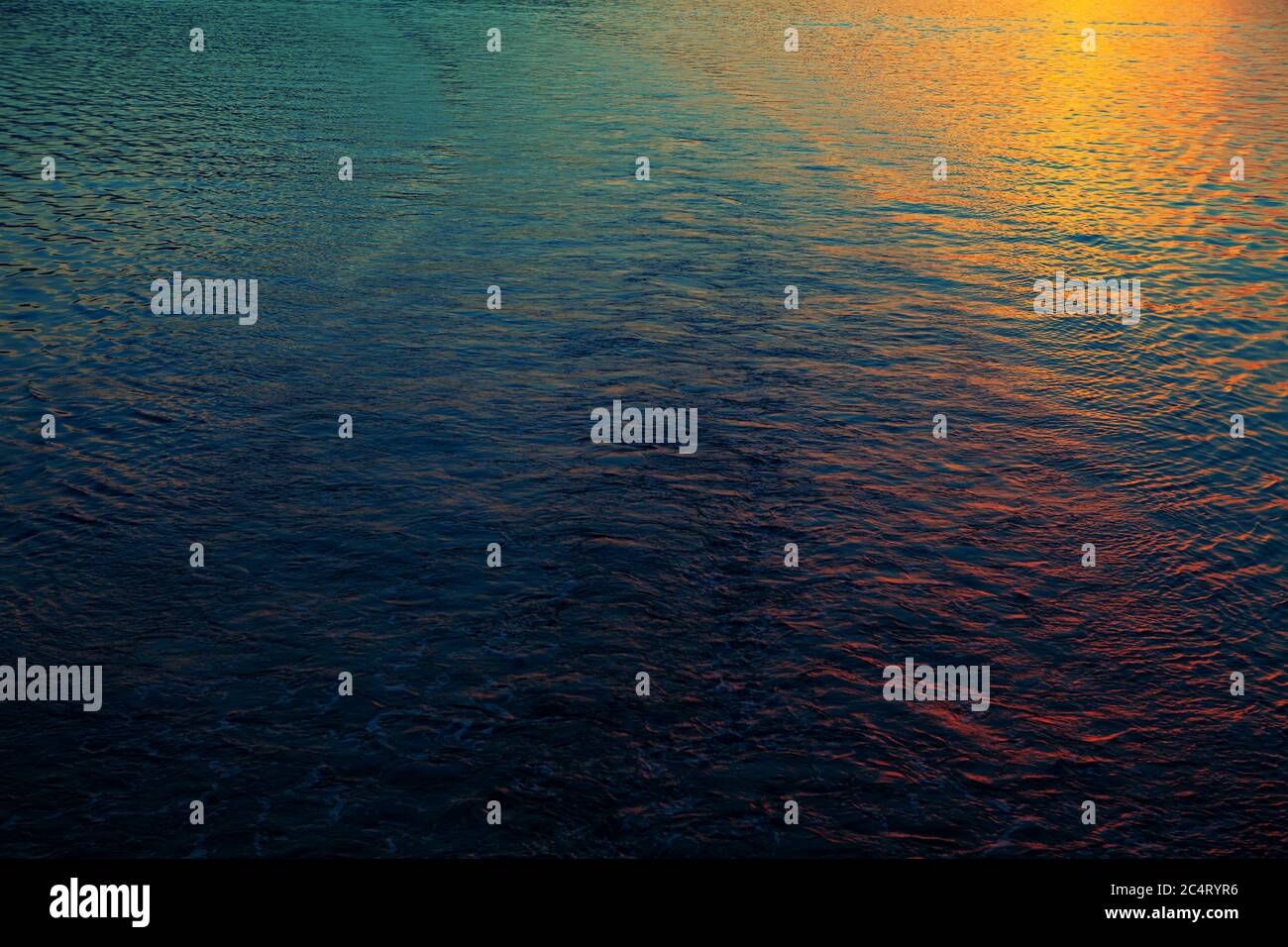 Color reflection in the sea water Stock Photo - Alamy