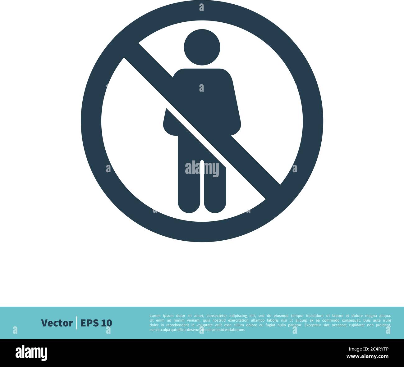 Forbidden Area Icon Vector Logo Template Illustration Design. Vector ...