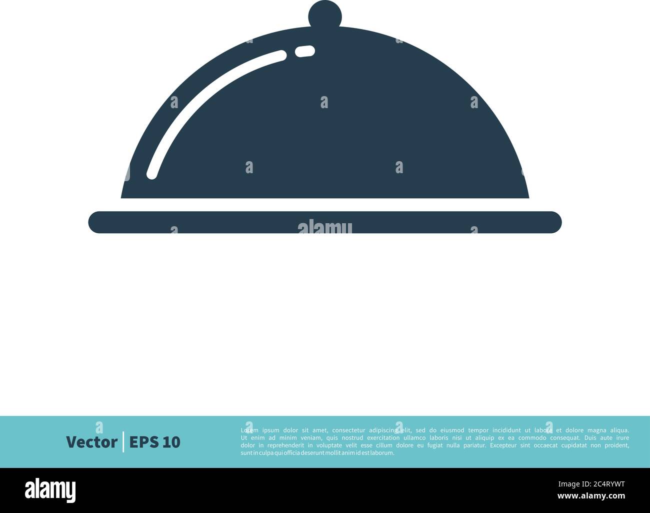 Tray Restaurant Icon Vector Logo Template Illustration Design. Vector ...