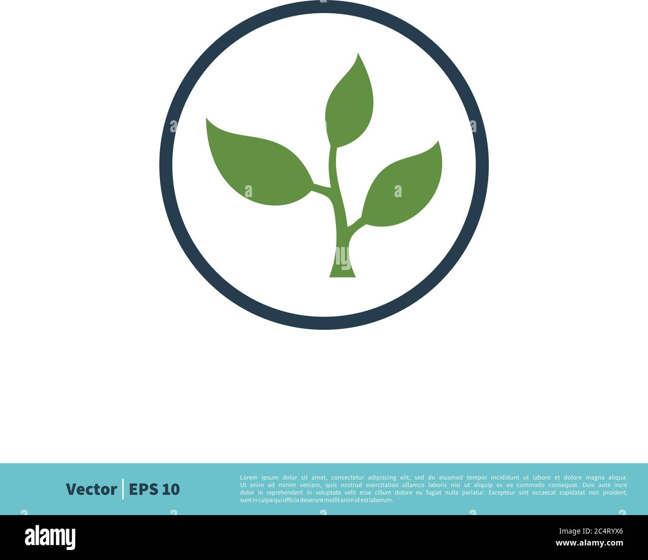 Leaf, Growth Plant Icon Vector Logo Template Illustration Design ...