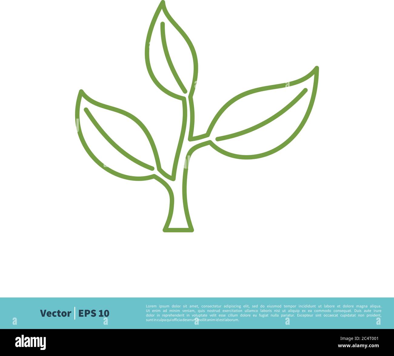 Leaf, Growth Plant Icon Vector Logo Template Illustration Design ...