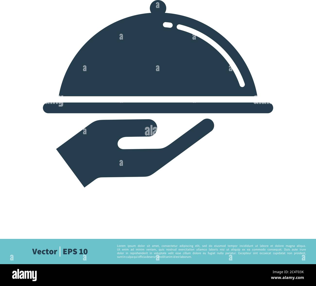 Tray Restaurant Icon Vector Logo Template Illustration Design. Vector ...