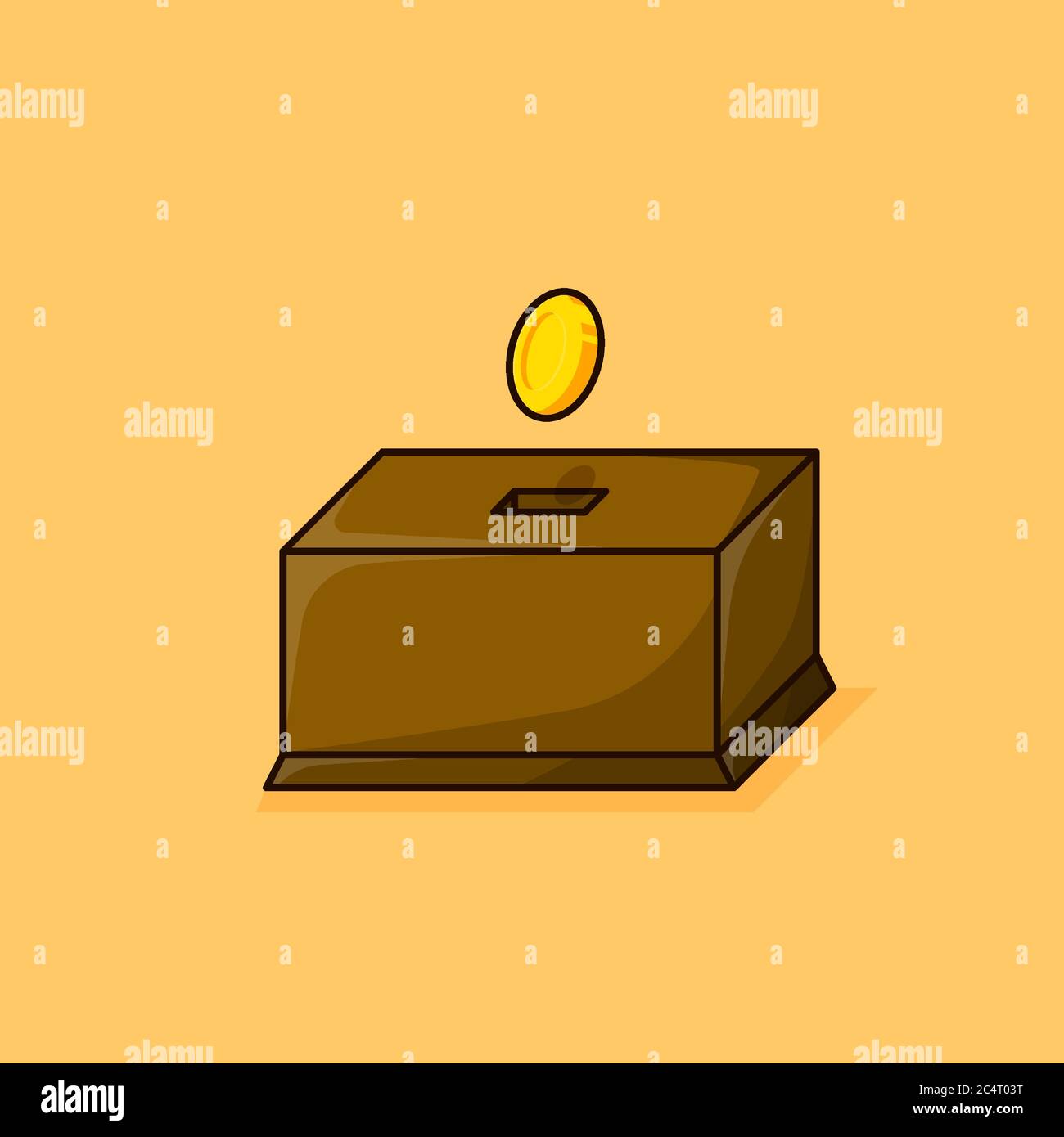 vector charity box isolated - illustration symbol charity Stock Vector ...