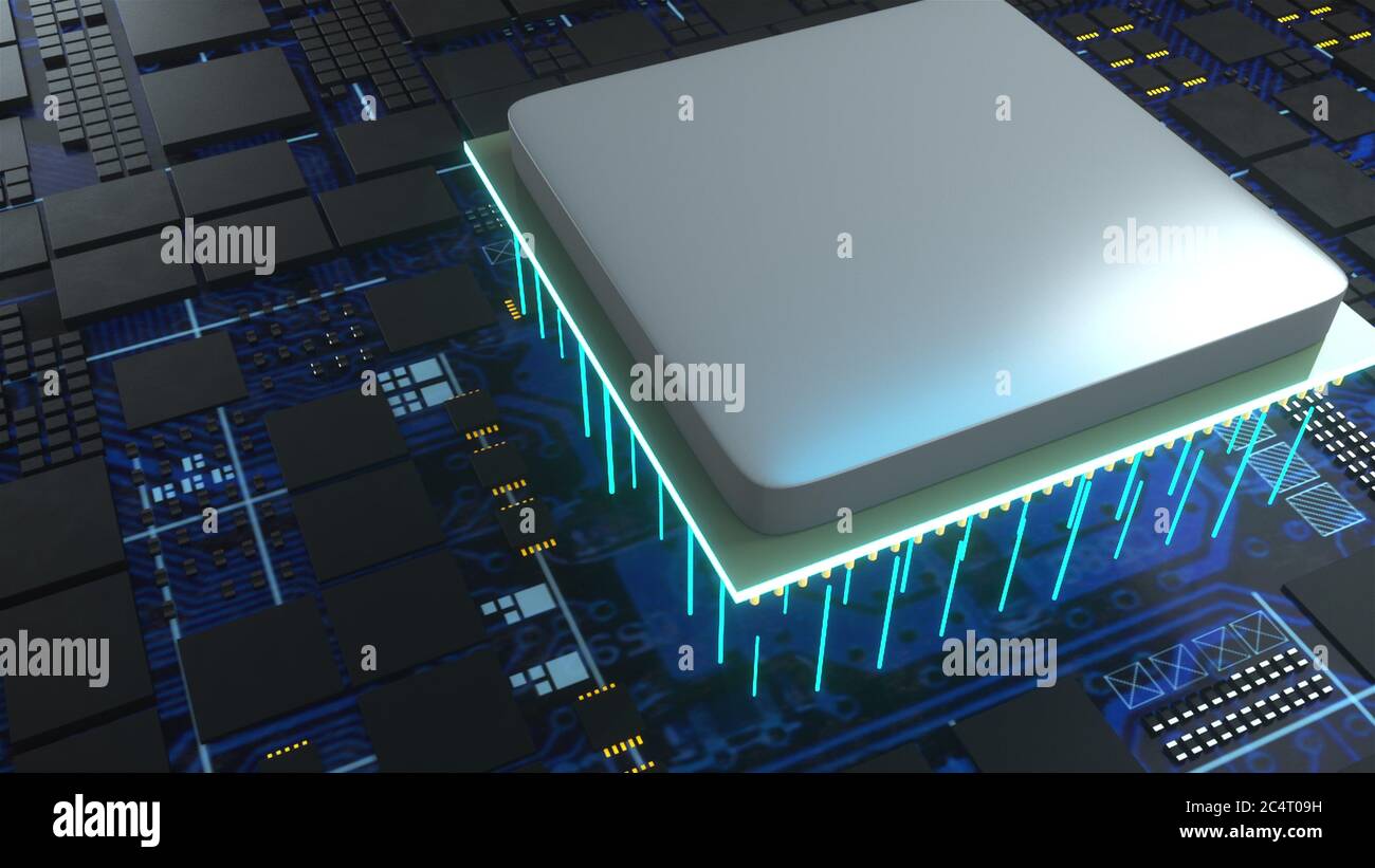 Central computer processors generated 3d hi-res stock photography and ...