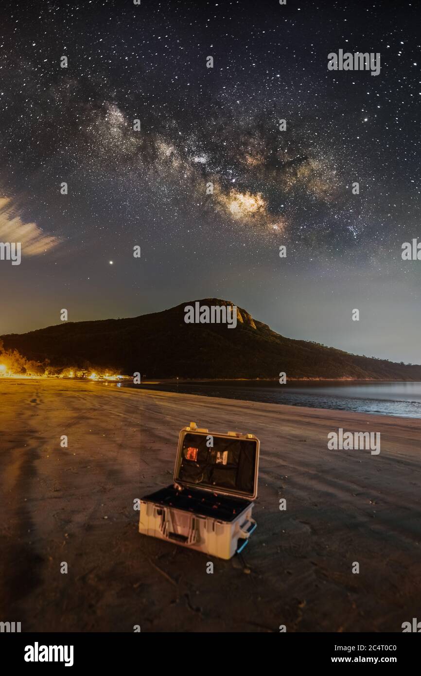 Breathtaking scenery of the Milky Way Galaxy in the scenic night sky ...