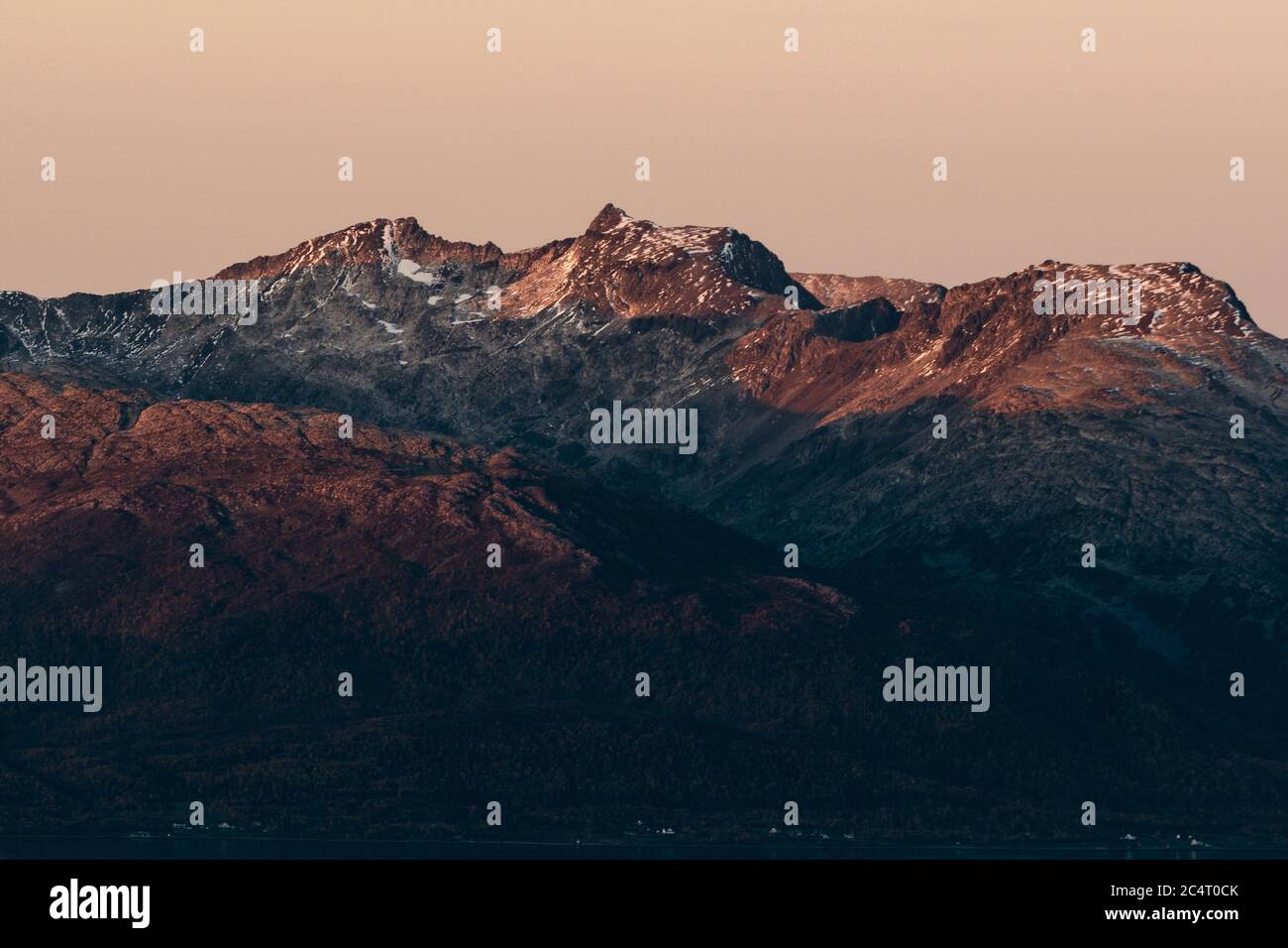 Beautiful scenery of a mountainous landscape with high rocky mountains ...