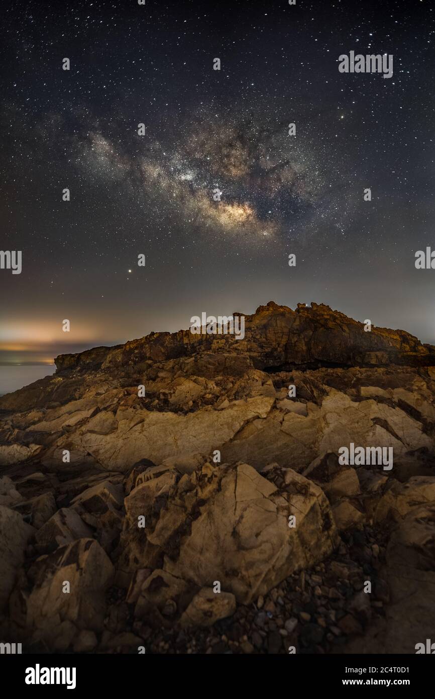 Breathtaking scenery of the Milky Way Galaxy in the scenic night sky ...