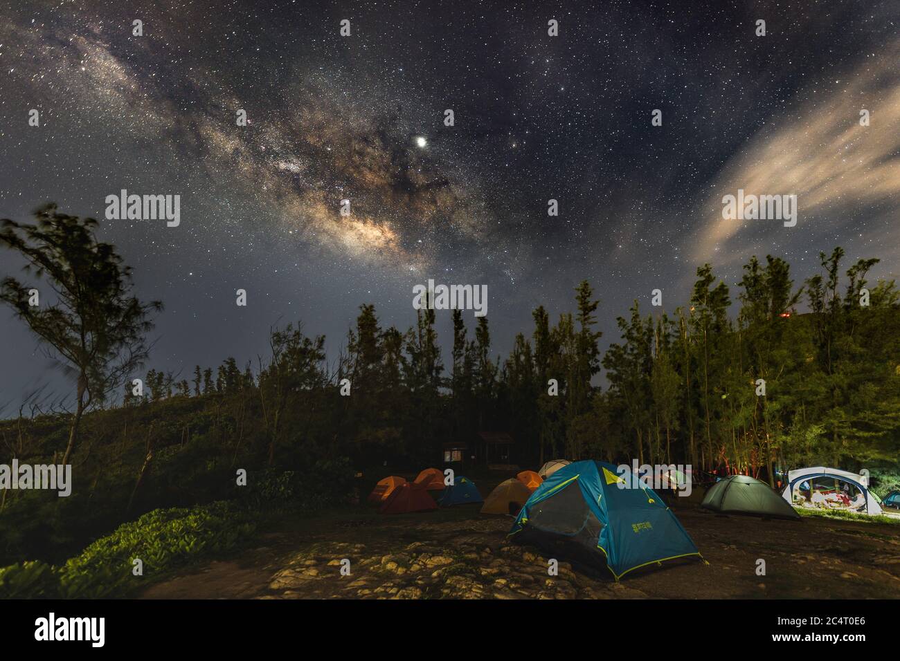 Breathtaking scenery of the Milky Way Galaxy in the scenic night sky ...