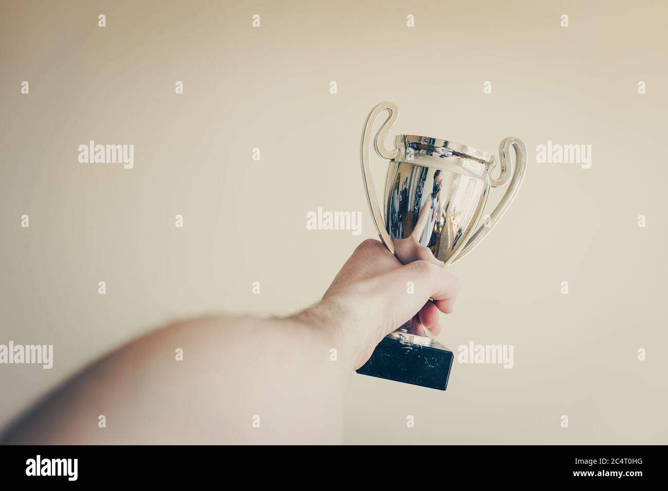 Success man male cartoon trophy hi-res stock photography and images - Alamy