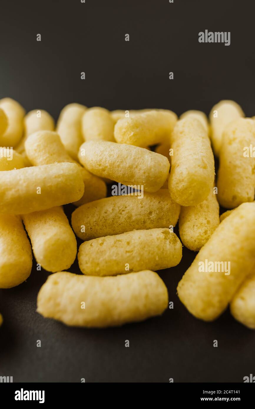 Corn sticks with milk Stock Photo - Alamy