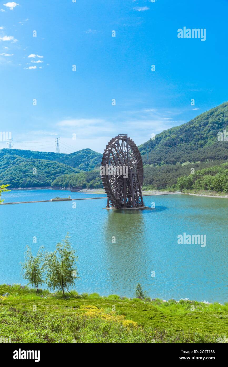 Wooden waterwheel hi-res stock photography and images - Alamy