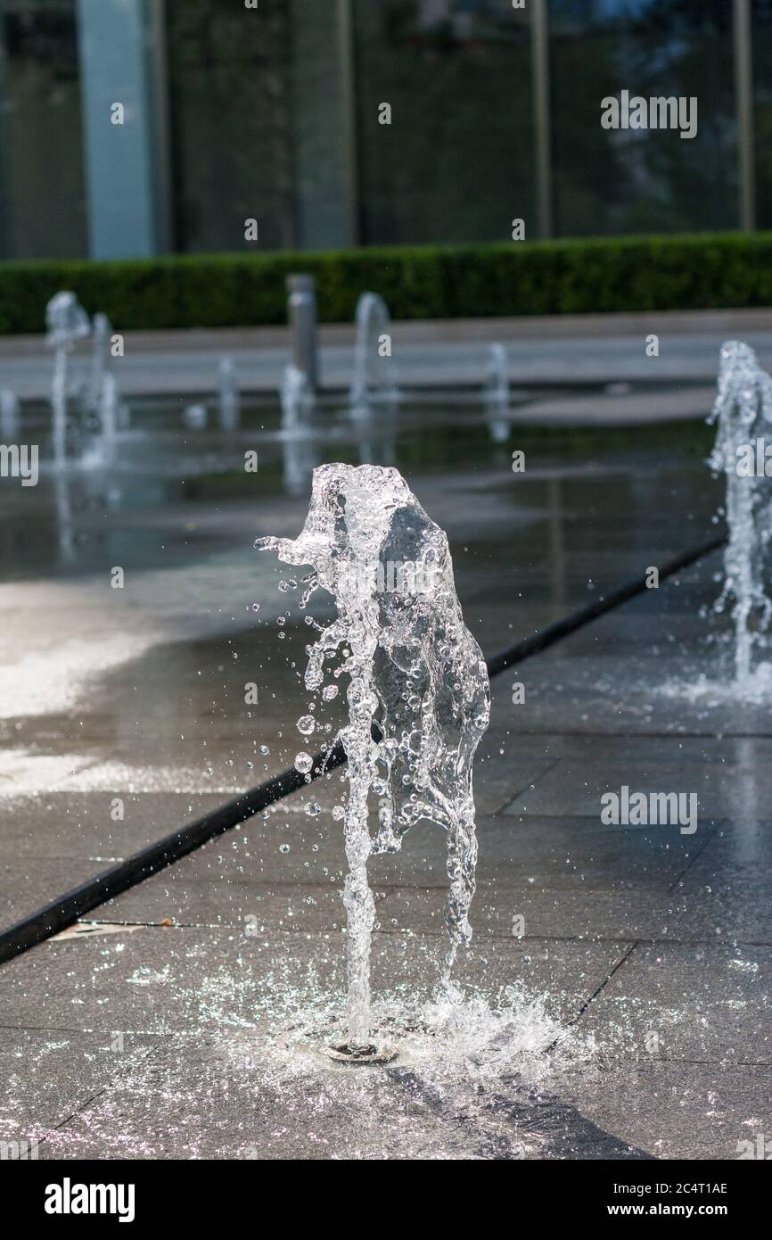 Close-up of an outdoor fountain and marble pool Stock Photo - Alamy