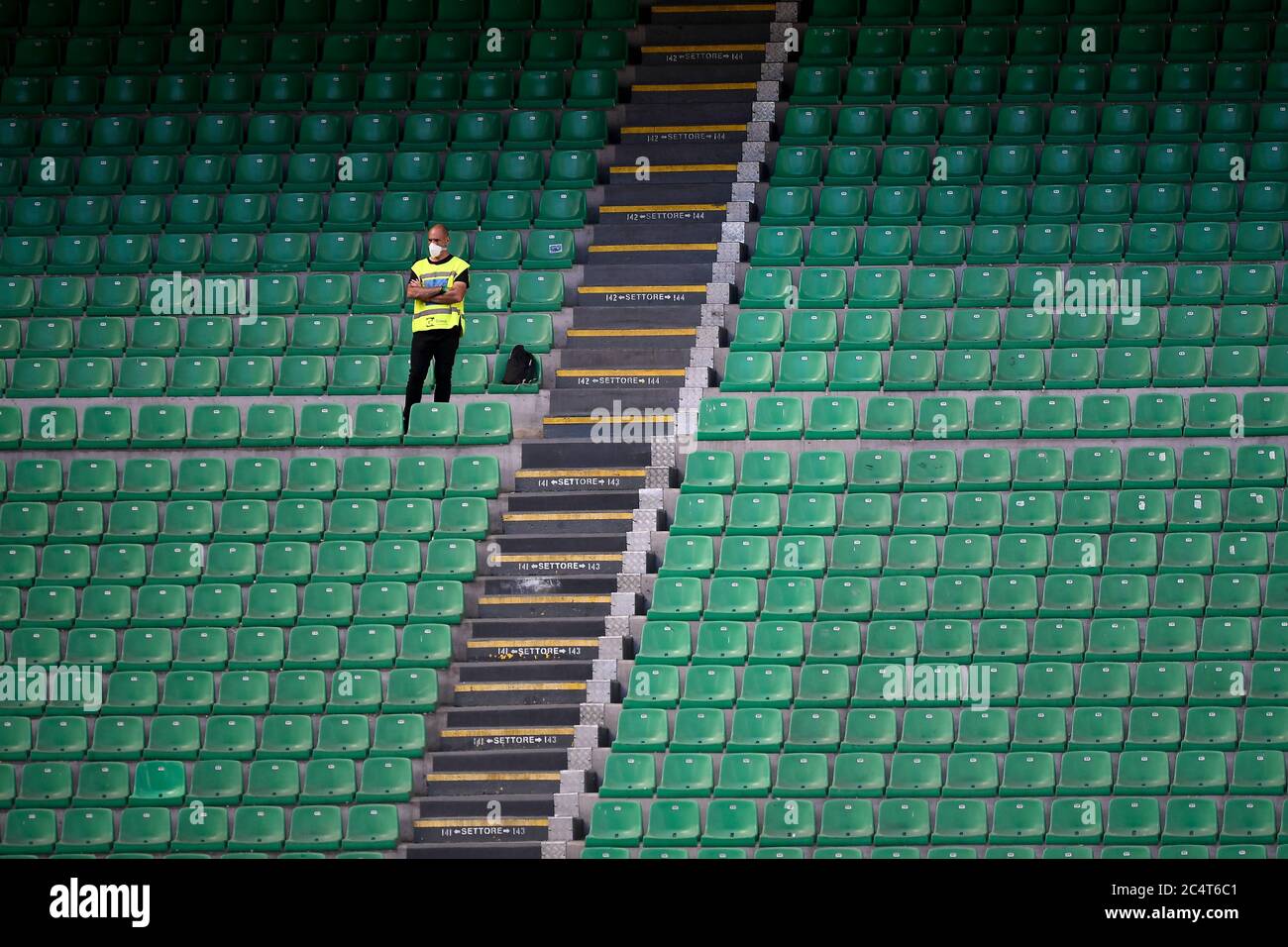 Empty stands at the stadio giuseppe meazza hi-res stock photography and ...