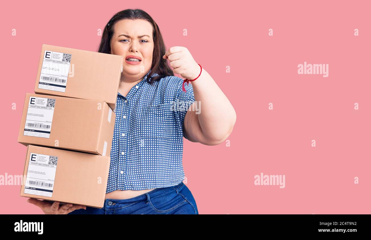 Overweight woman shout hi-res stock photography and images - Alamy