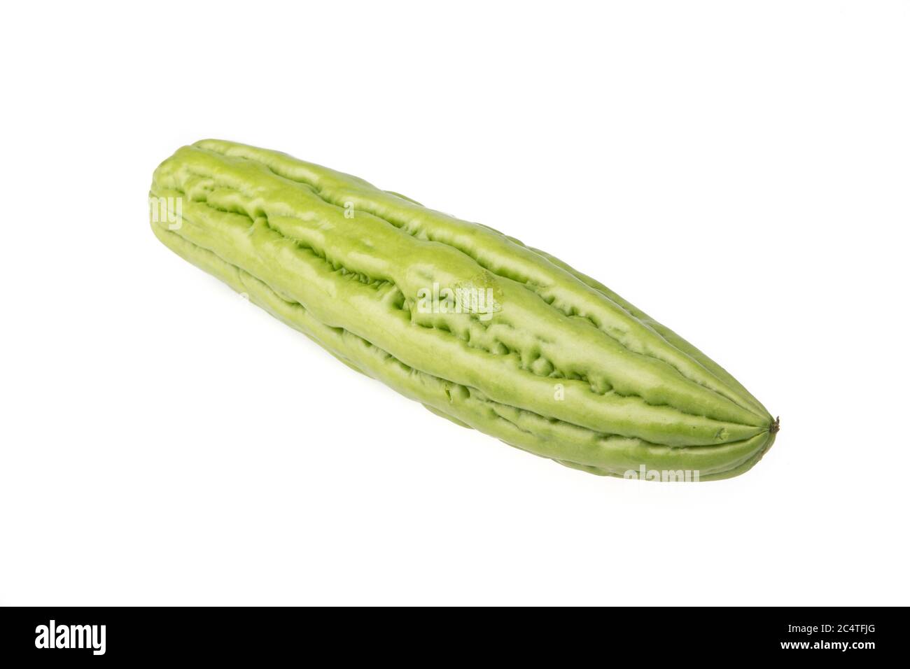 Closeup shot of bitter gourd isolated on white background Stock Photo ...