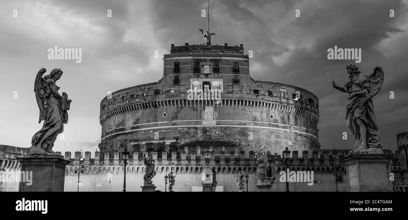 The famous Angels Castle in Rome - Castel Sant Angelo Stock Photo - Alamy