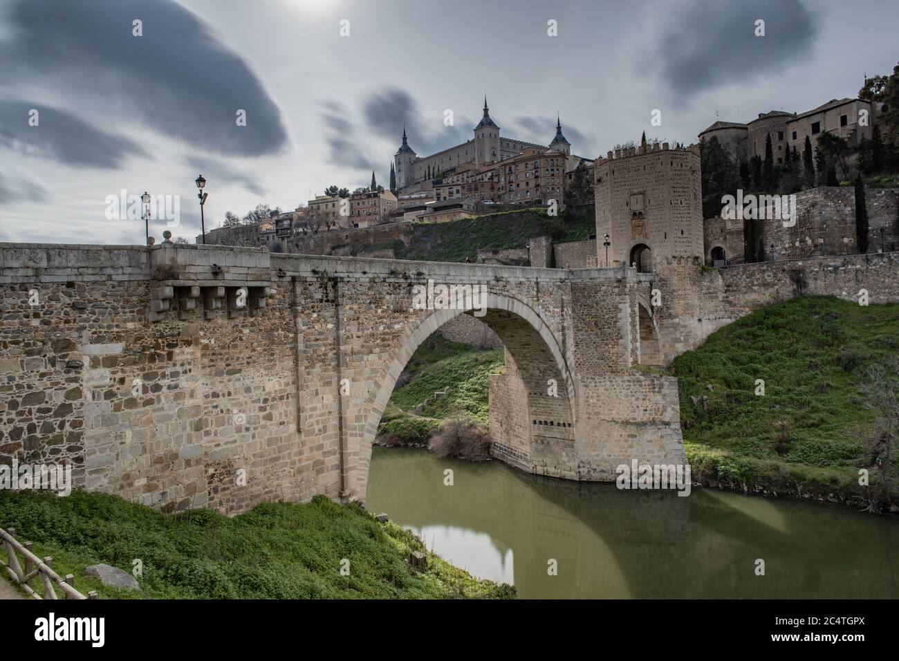 Landscape shot of the Alcázar de Toledo castle in Toledo Spain Stock ...