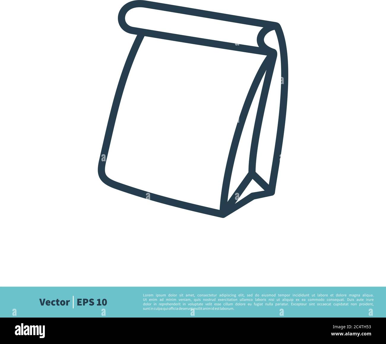 Food Paper Bag Icon Vector Logo Template Illustration Design. Vector ...
