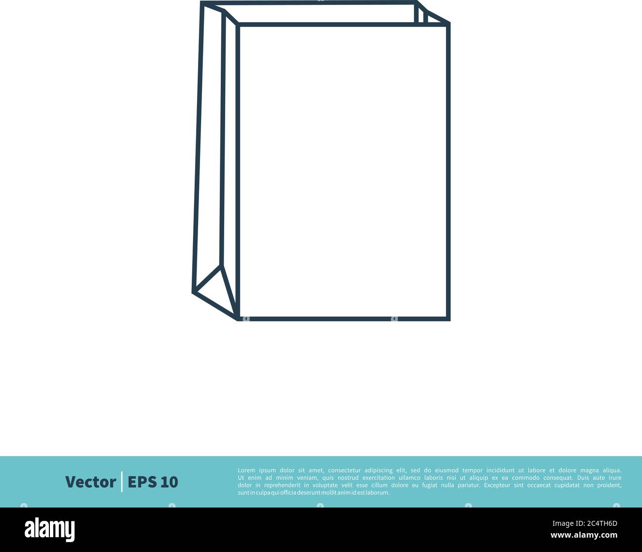 Food Paper Bag Icon Vector Logo Template Illustration Design. Vector ...