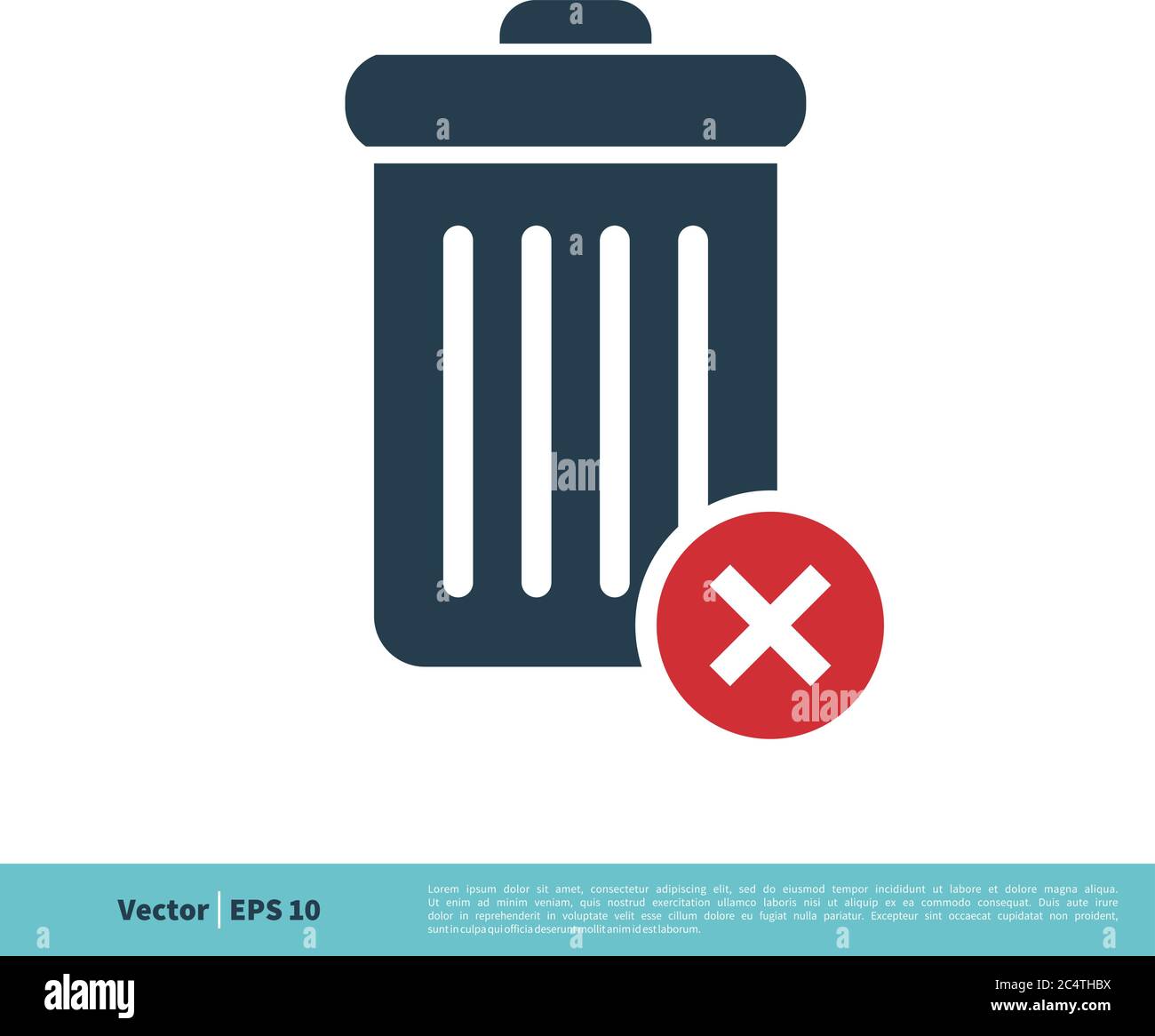 Trash Can / Garbage Bucket Icon Vector Logo Template Illustration ...