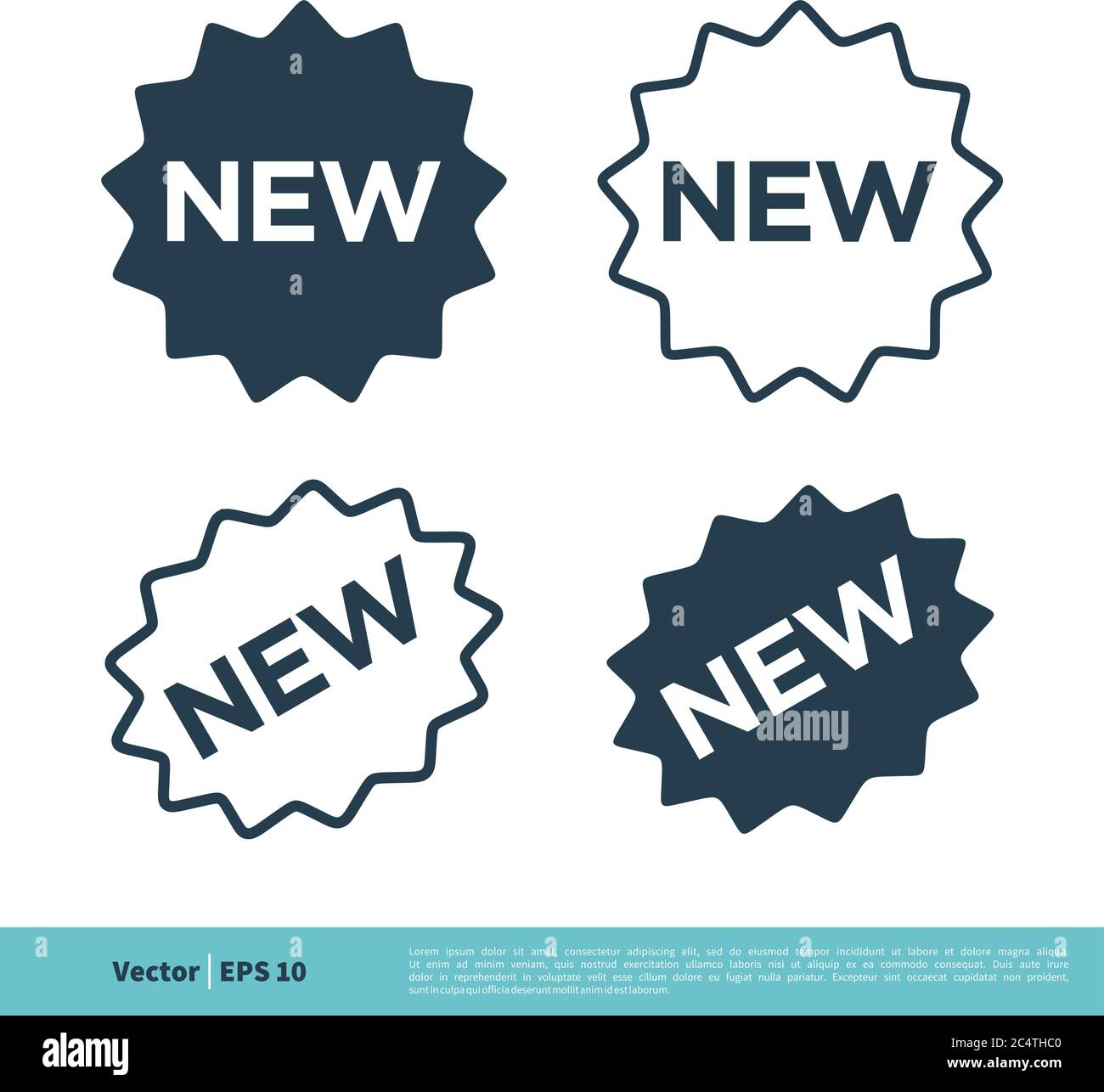 Sticker Label New Icon Vector Logo Template Illustration Design. Vector ...