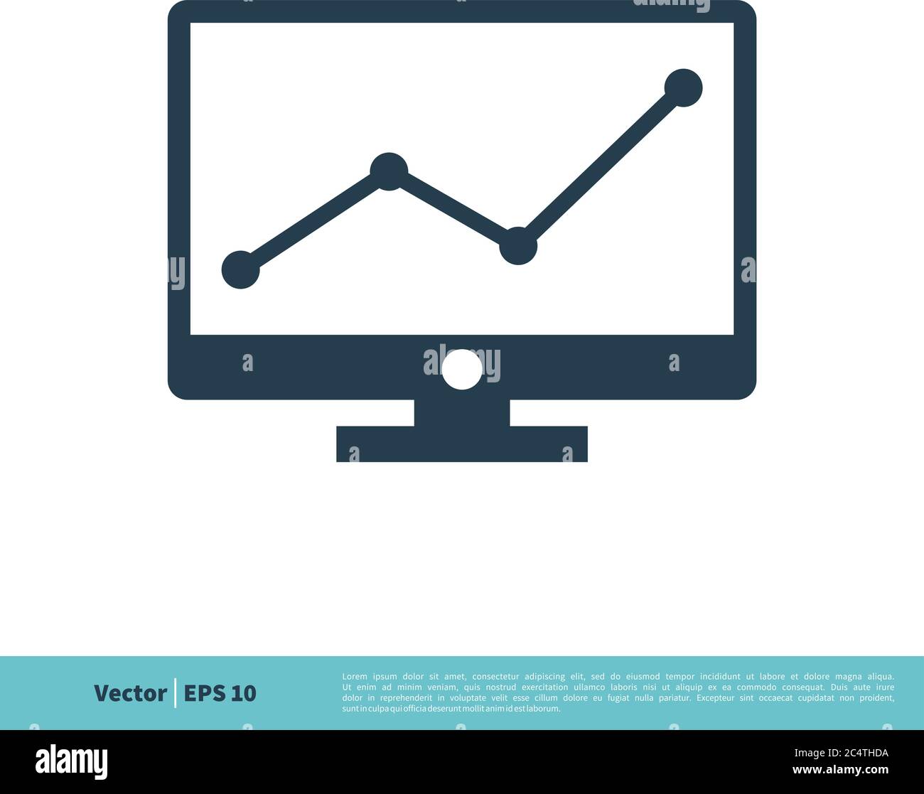Market Analytic Screen Icon Vector Logo Template Illustration Design ...