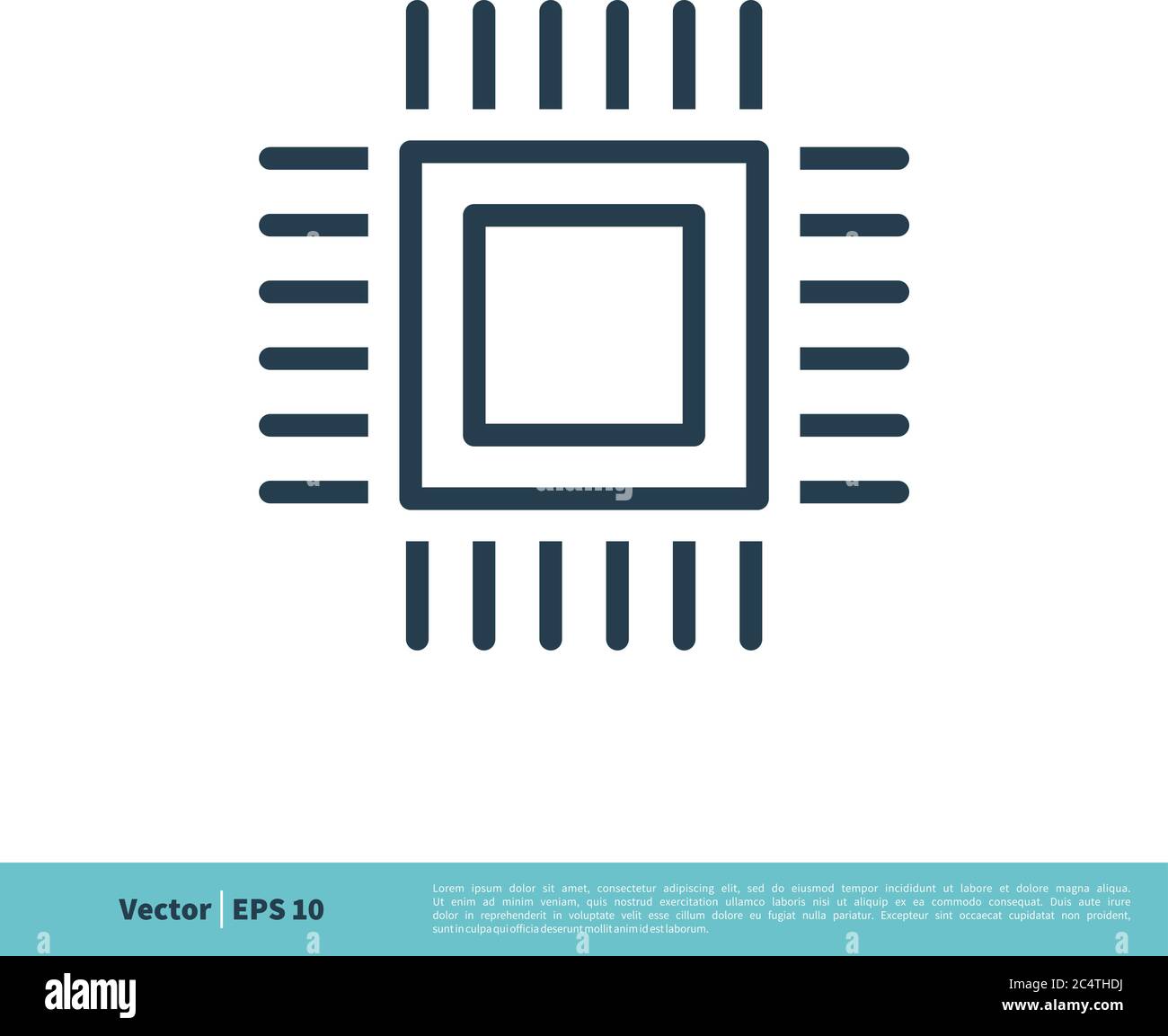 Computer Chips Icon Vector Logo Template Illustration Design. Vector ...