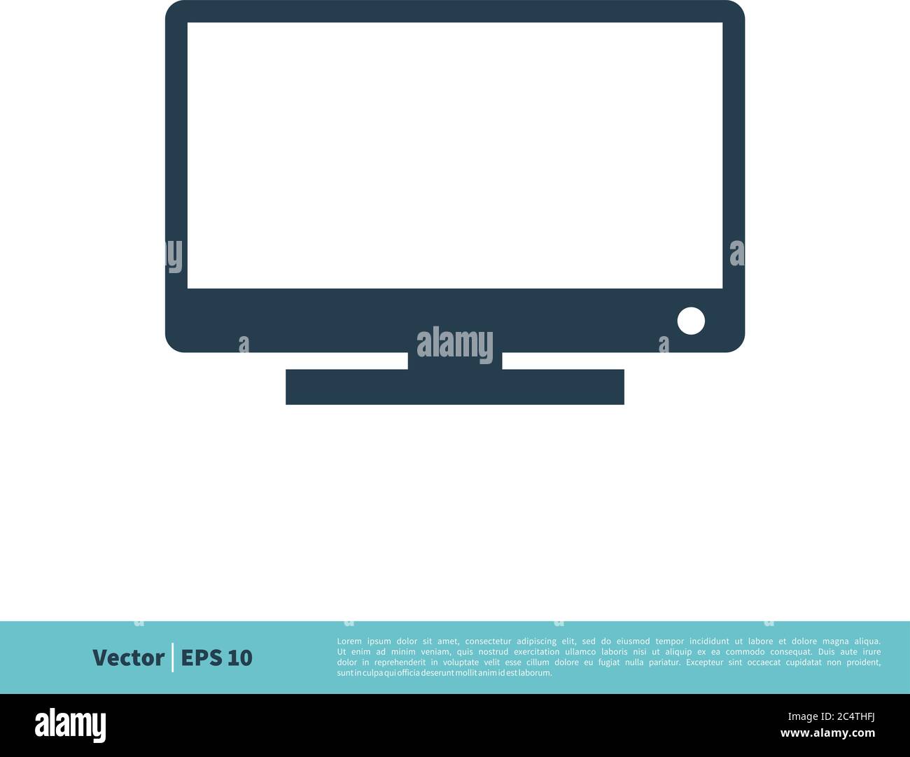 Monitor, LCD, LED Icon Vector Logo Template Illustration Design. Vector ...