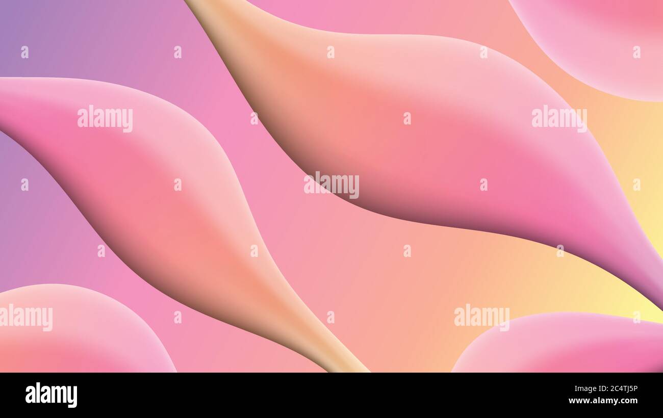 Fluid style wallpaper or abstract colorful flow shapes background 3D elements. Eps10 vector ...