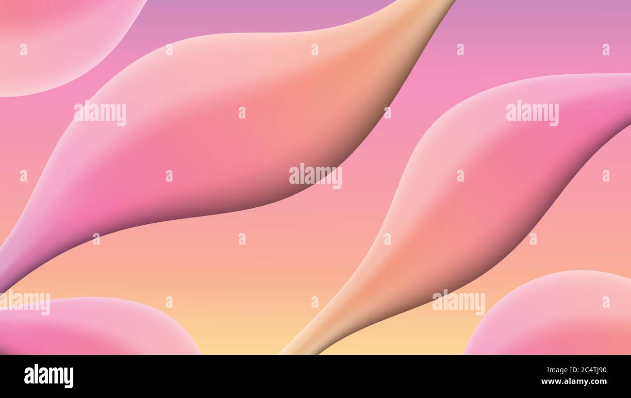 Fluid style wallpaper or abstract colorful flow shapes background 3D elements. Eps10 vector ...
