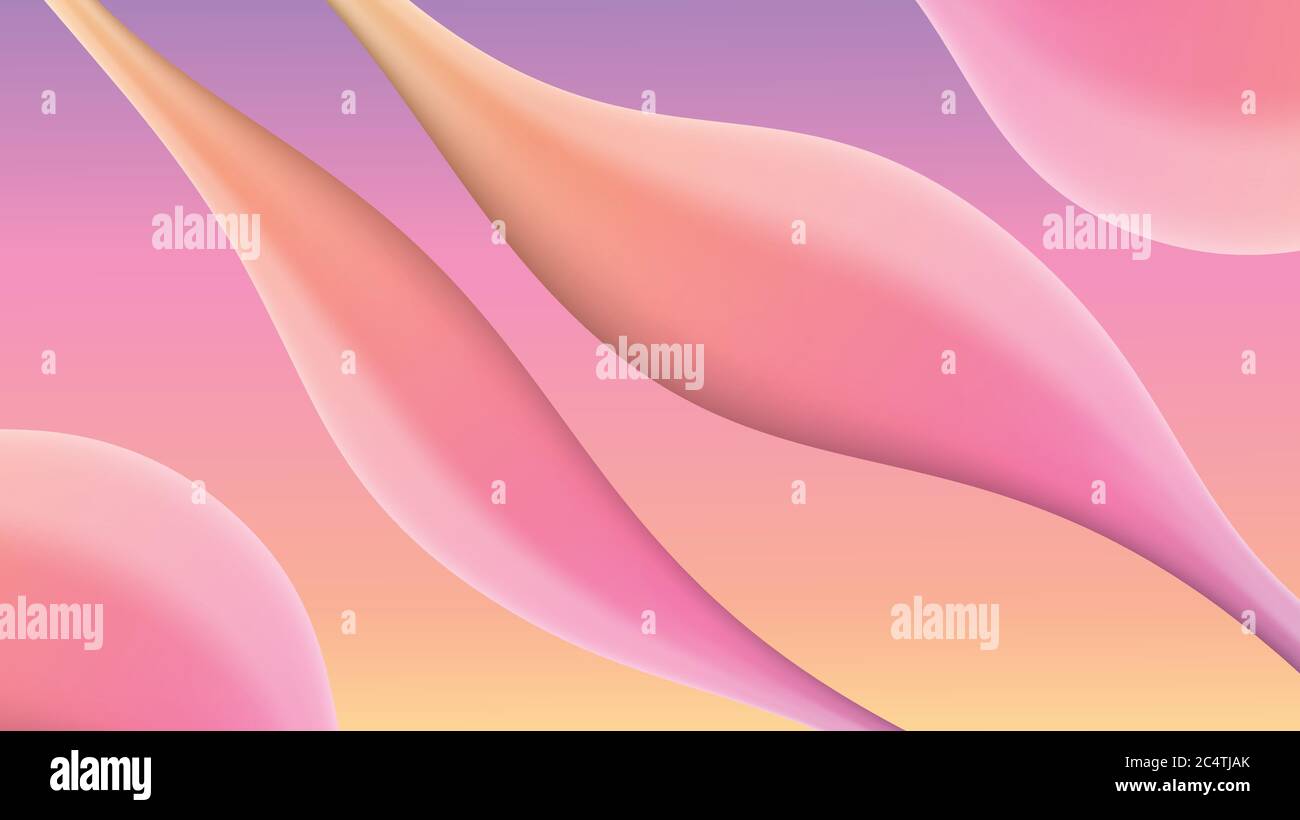 Fluid style wallpaper or abstract colorful flow shapes background 3D elements. Eps10 vector ...