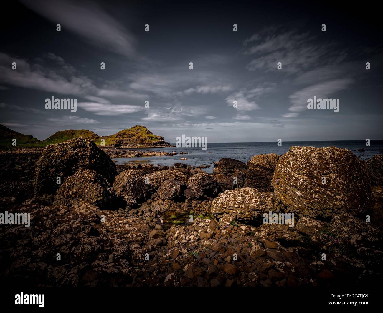 Famous rocks of Giants Causeway in North Ireland Stock Photo - Alamy