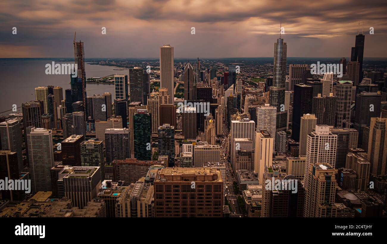 Chicago from above - amazing aerial view - CHICAGO, USA - JUNE 1 Stock ...