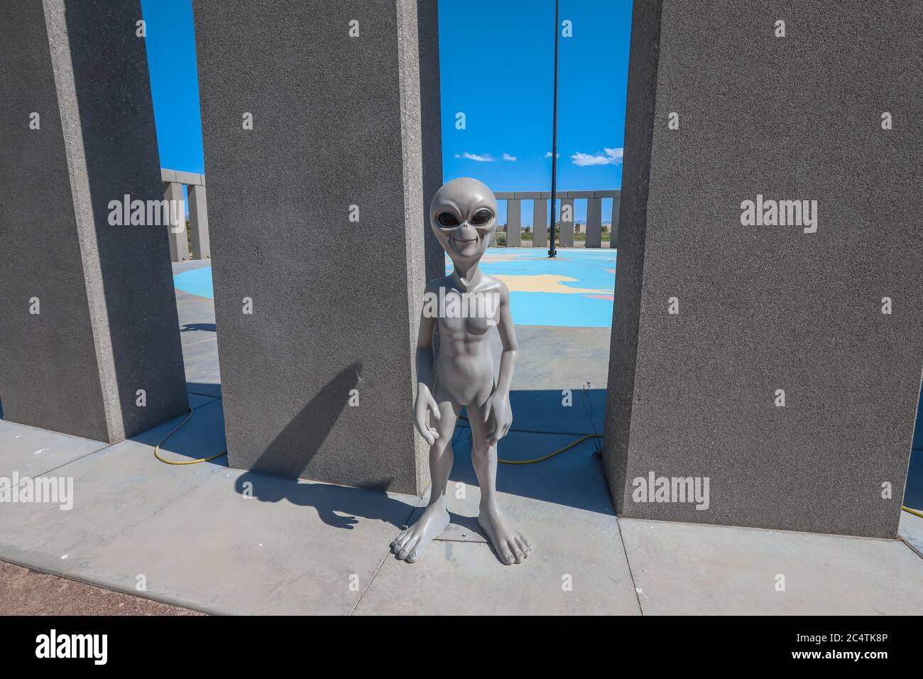 ALAMO, NEVADA, UNITED STATES - Jun 07, 2020: A statue of an alien ...