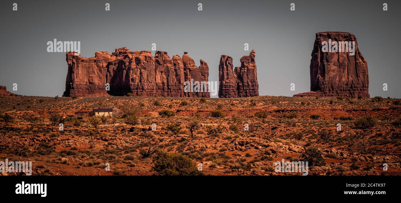 Amazing rock sculptures at Monument Valley Stock Photo - Alamy