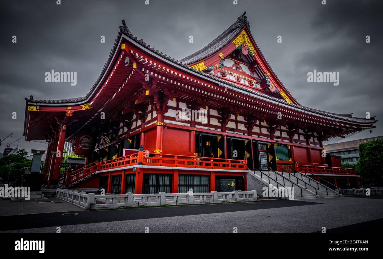 Most famous temple in Tokyo - The Senso-Ji Temple in Asakusa Stock ...