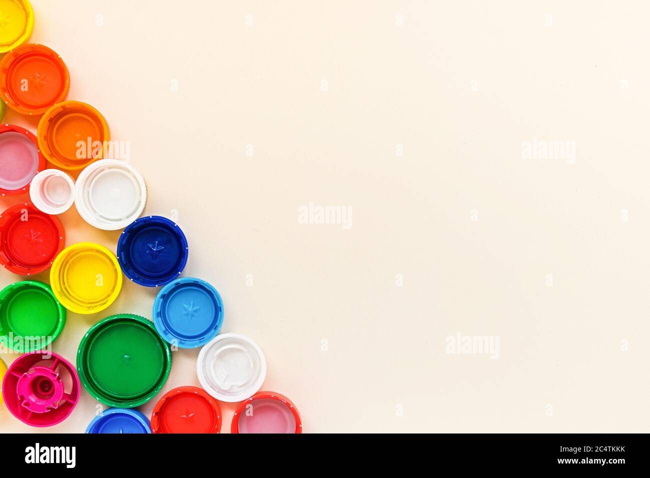 Many different colorful plastic cover background with copy space ...